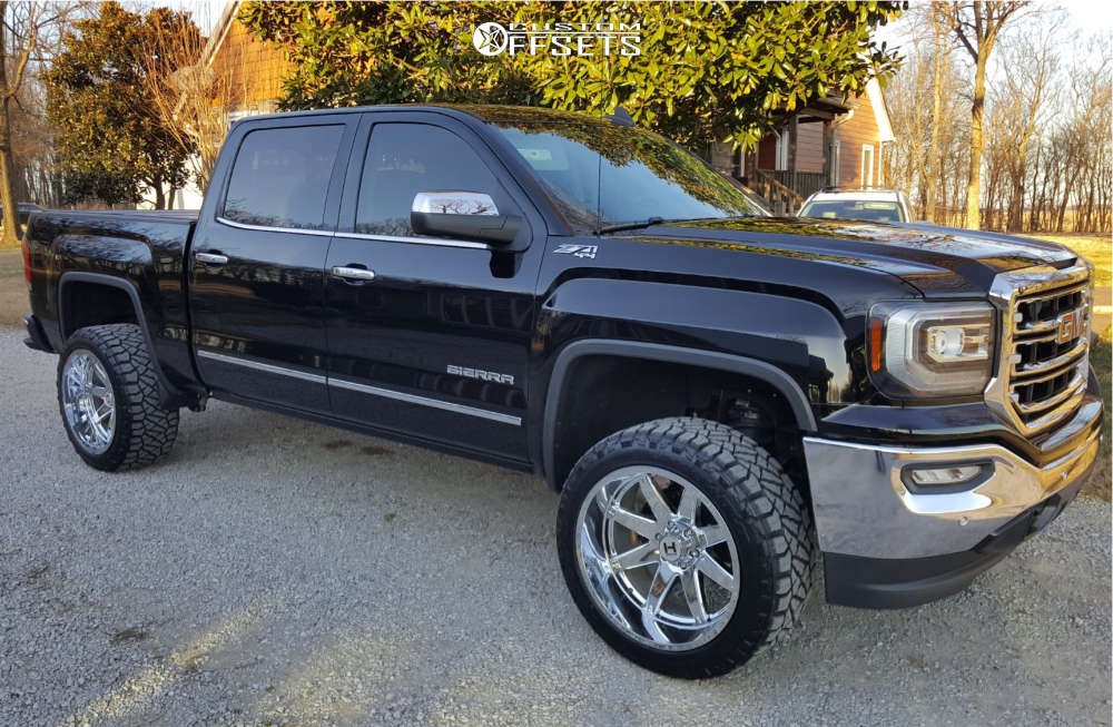 2016 GMC Sierra 1500 with 22x12 -44 Hostile Alpha and 33/12.5R22 Nitto Ridge Grappler and ...