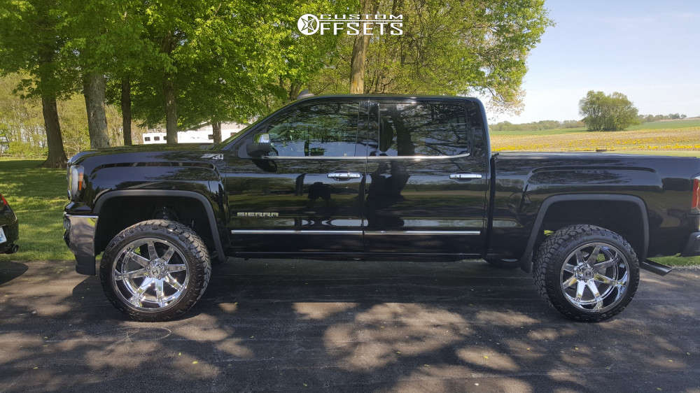 2016 GMC Sierra 1500 with 22x12 -44 Hostile Alpha and 33/12.5R22 Nitto Ridge Grappler and ...