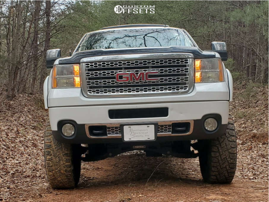2012 GMC Sierra 2500 HD with 20x10 -21 Hostile Sprocket and 37/12.5R20 Toyo Tires Open Country R ...