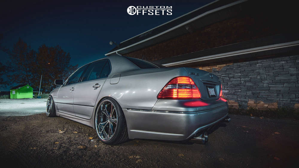 2005 Lexus LS430 with 20x9.5 9 Weds Cerberus Iii and 225/35R20 Achilles ...