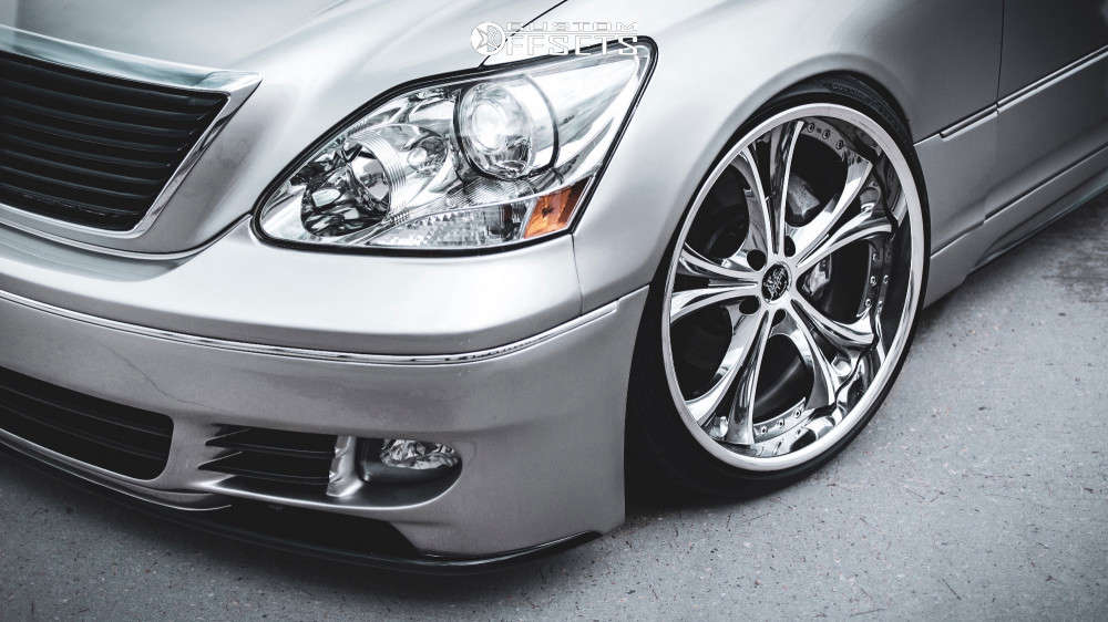 2005 Lexus LS430 with 20x9.5 9 Weds Cerberus Iii and 225/35R20 Achilles ...