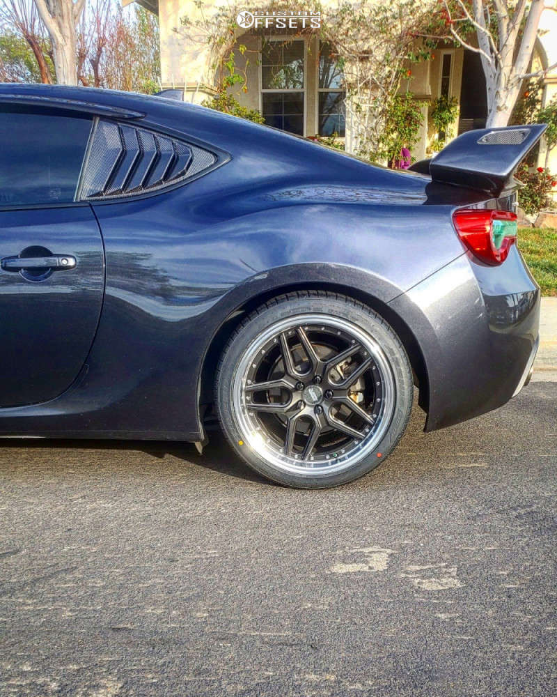 2017 Subaru BRZ with 18x9.5 35 ESR CS15 and 255/35R18 Falken Azenis ...