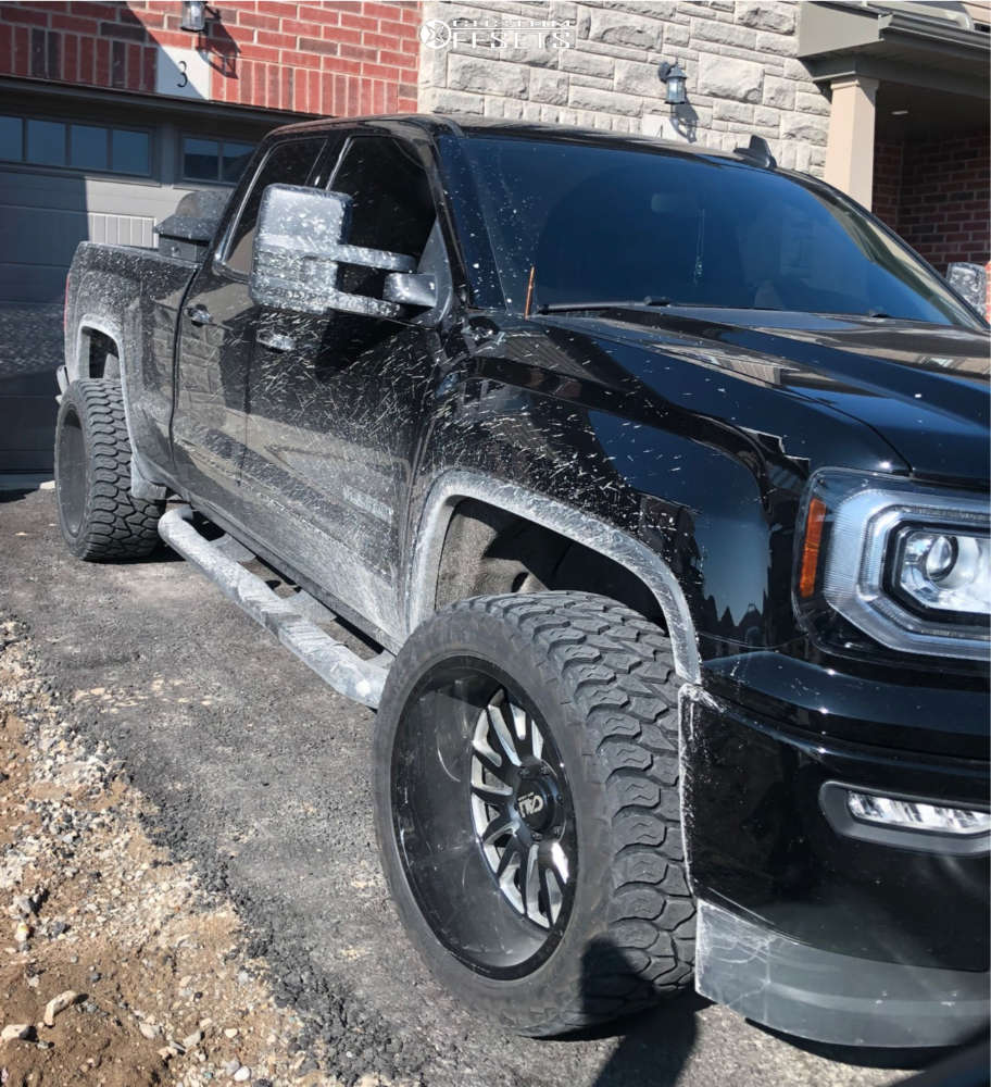 2017 GMC Sierra 1500 with 22x12 -44 Cali OffRoad Summit and 33/12.5R22 AMP Mud Terrain Attack Mt ...