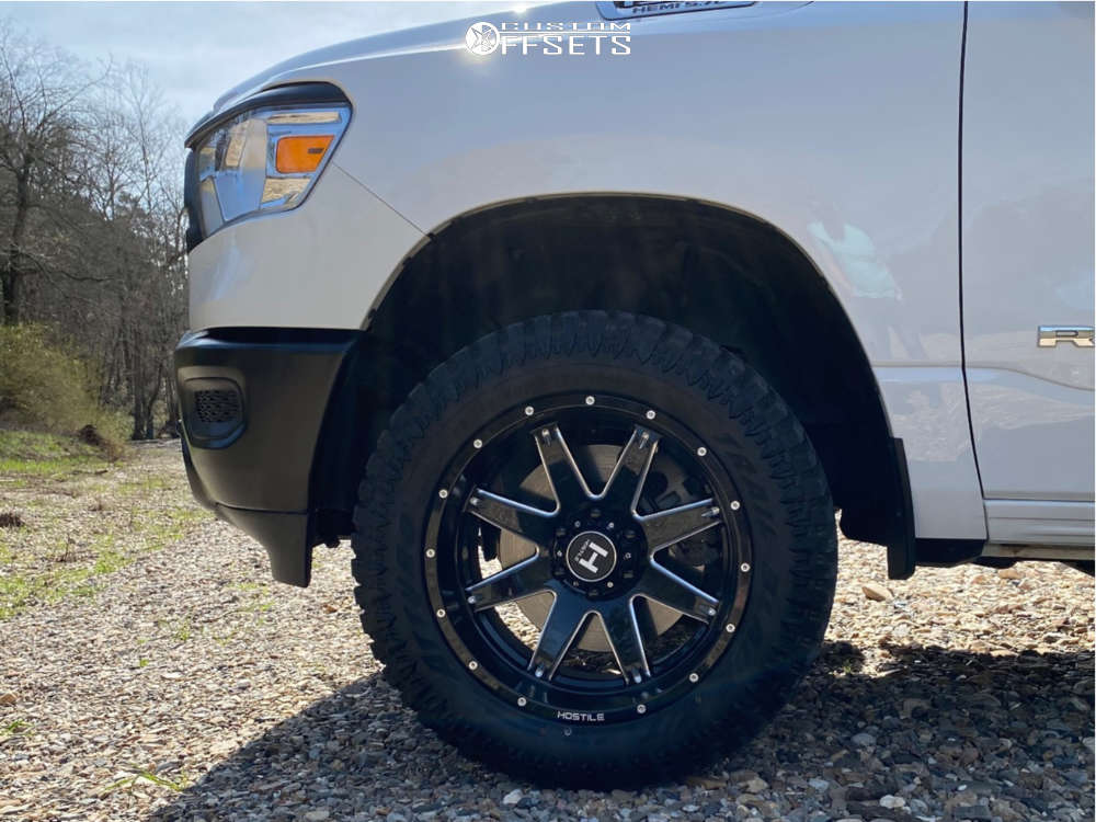 2019 Ram 1500 with 20x10 -19 Hostile Alpha and 33/12.5R20 Atturo Trail ...