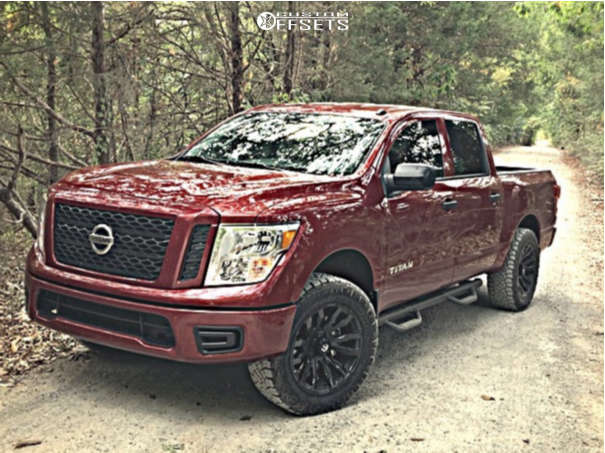 2019 Nissan Titan with 20x10 -18 Fuel Blitz and 33/11.5R20 Nitto Ridge ...