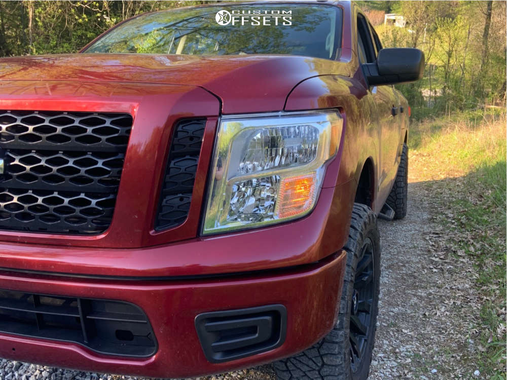 2019 Nissan Titan with 20x10 -18 Fuel Blitz and 33/11.5R20 Nitto Ridge ...