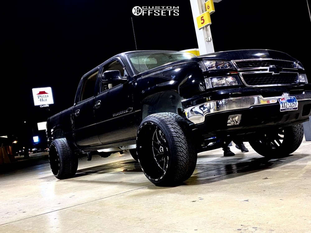 2006 Chevrolet Silverado 1500 with 24x14 -76 TIS 544BM and 305/45R24 ...