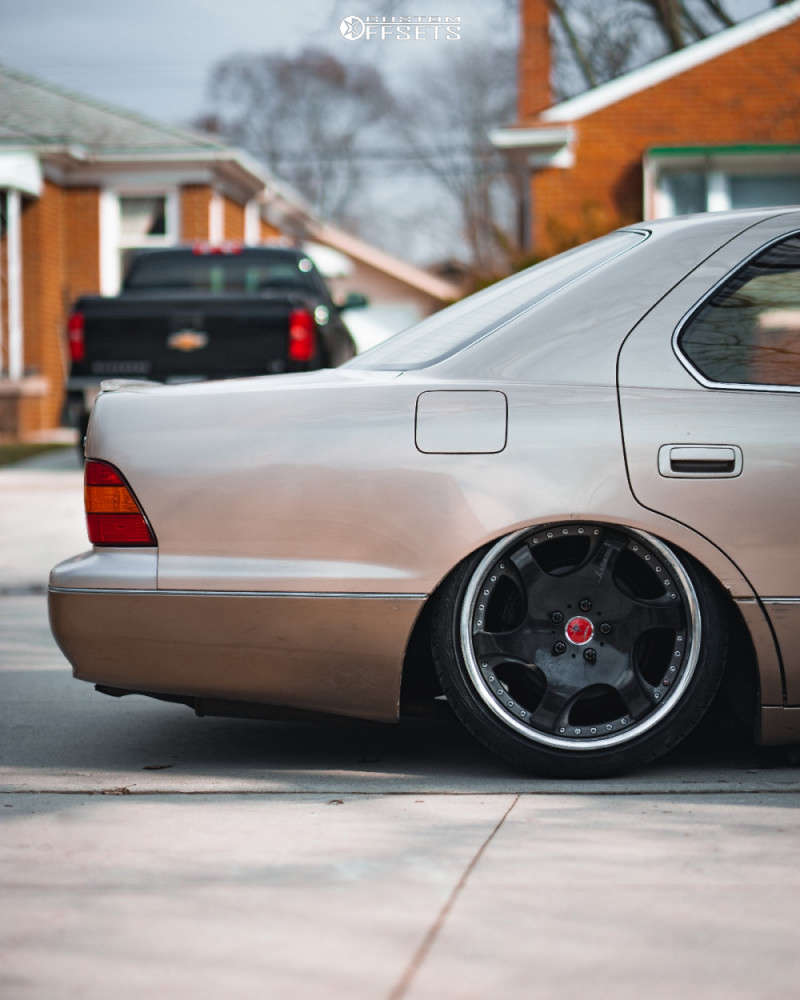 1998 Lexus LS400 with 19x10.5 22 Weds Bazreia and 235/35R19 Achilles ...