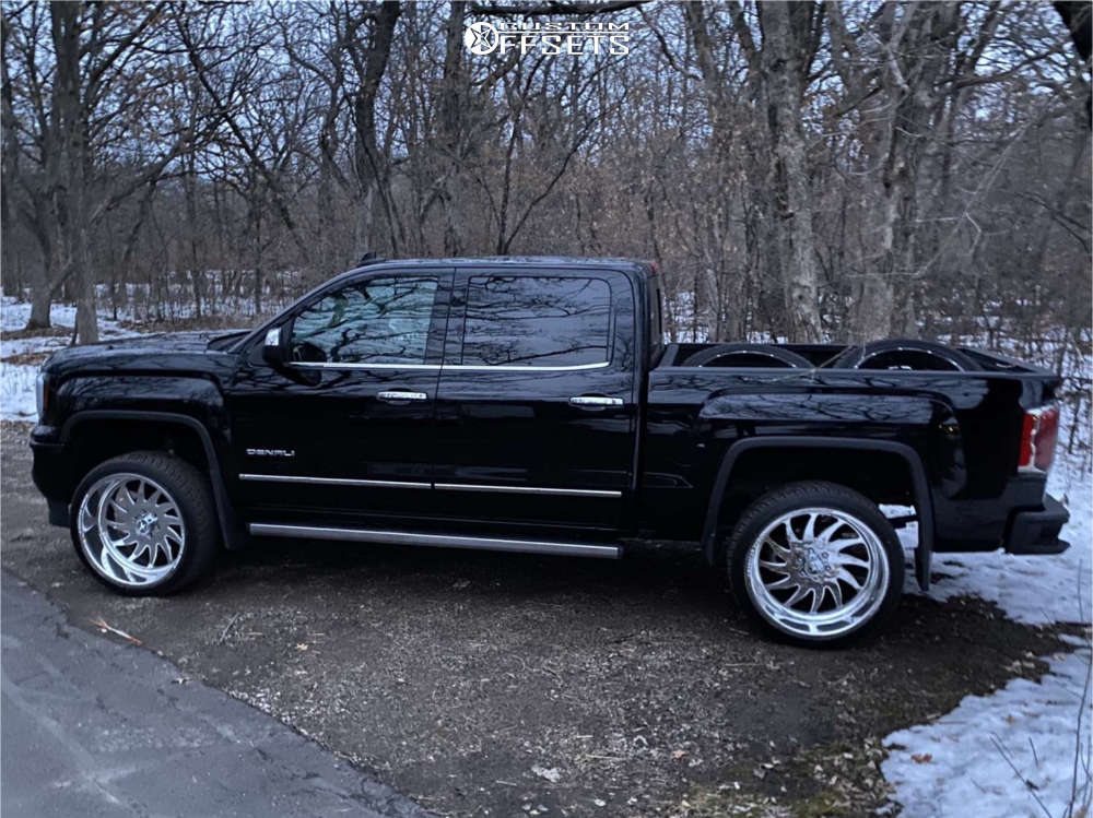 2017 GMC Sierra 1500 with 24x12 -40 American Force Spirit Ss and 305 ...