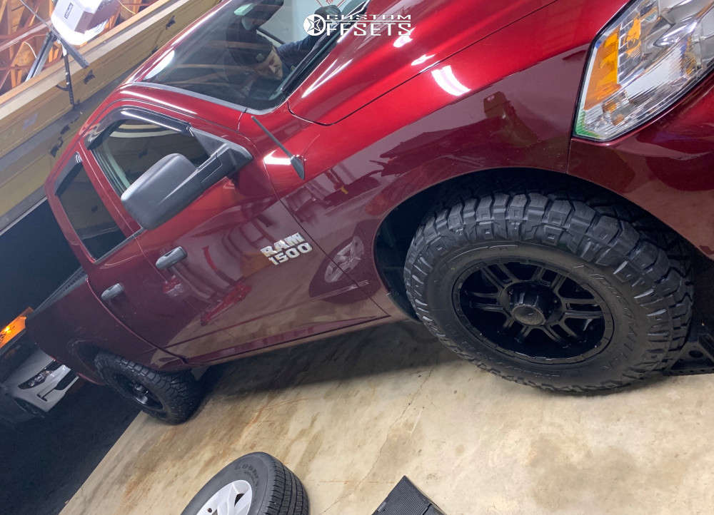 2016 Ram 1500 with 18x9 12 Alloy Ion 179 and 285/75R18 Nitto Ridge ...