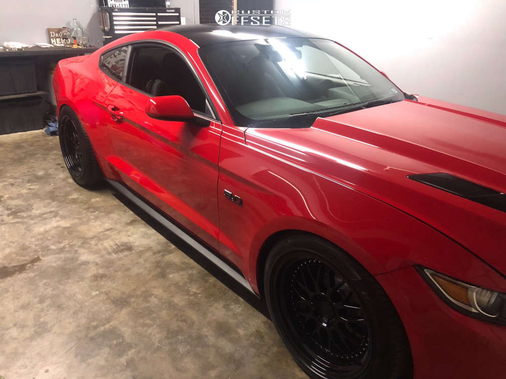 2017 Ford Mustang with 19x9.5 22 ESR Sr01 and 255/40R19 Pirelli P-zero ...