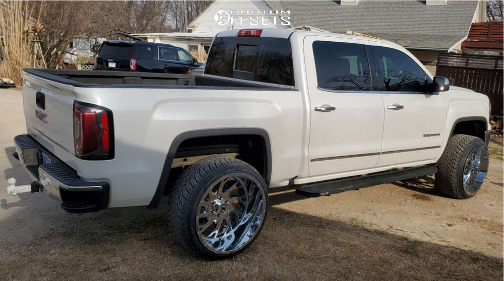 2016 GMC Sierra 1500 with 24x14 -76 Xtreme Force Xf8 and 305/35R24 ...