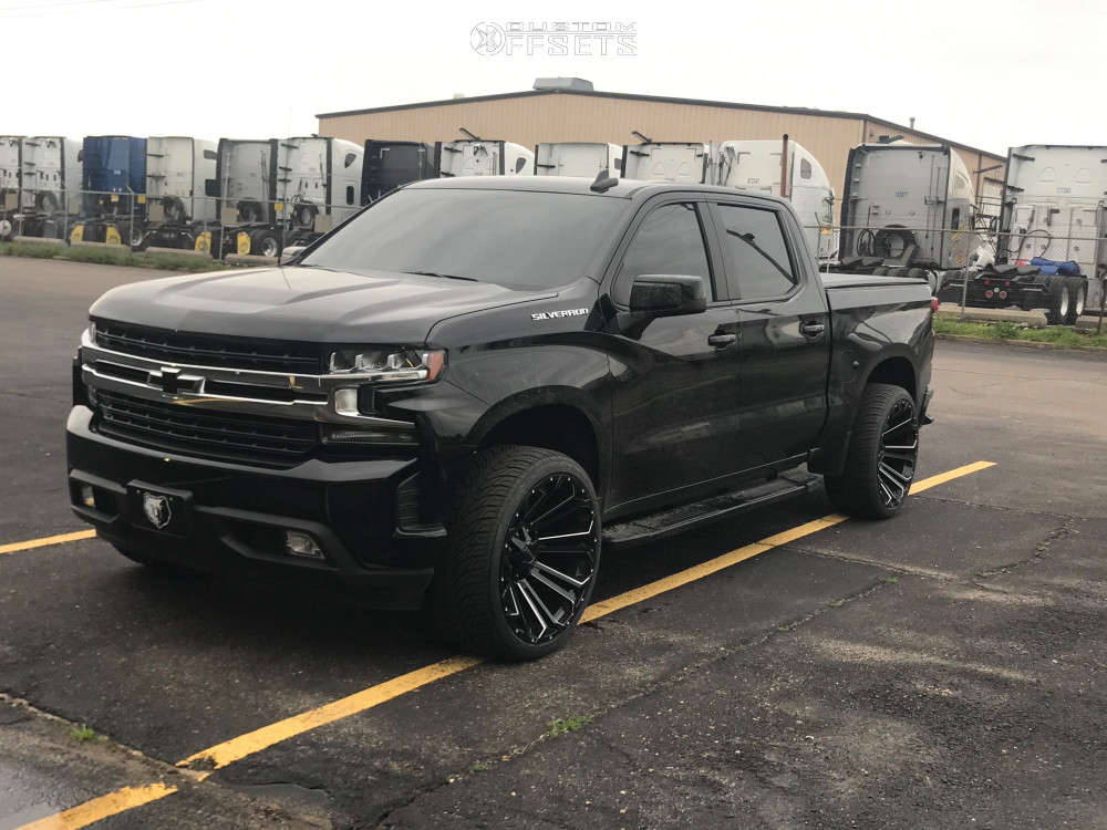 2020 Chevrolet Silverado 1500 with 24x12 -44 Savage Sa13 and 305/35R24 ...