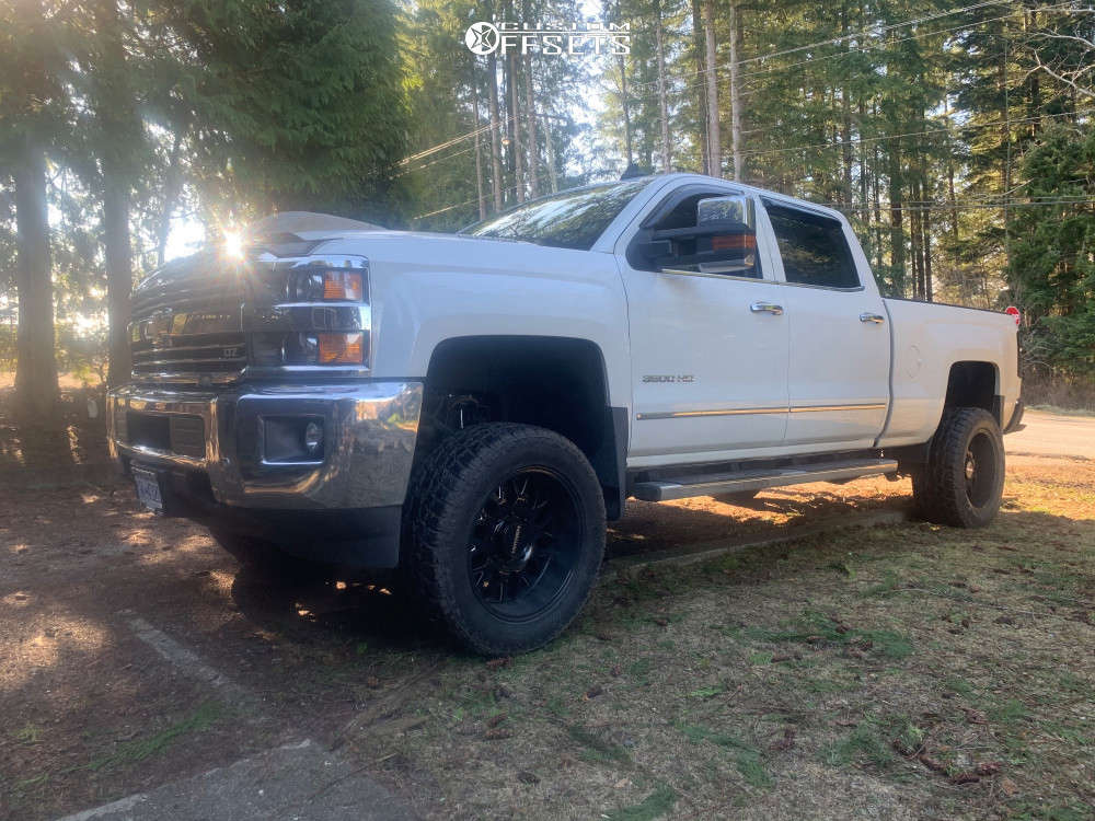2015 Chevrolet Silverado 3500 HD with 20x10 -19 Mayhem Tripwire and 33/ ...