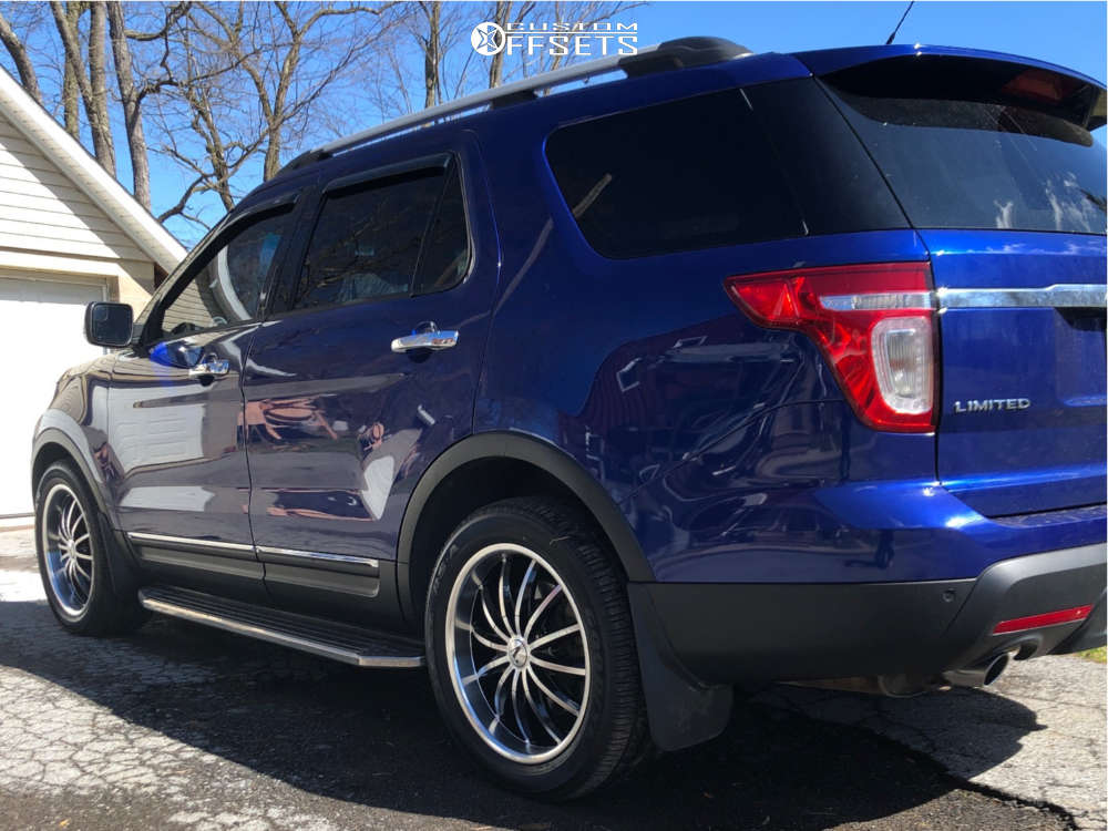 2014 Ford Explorer with 20x8.5 35 Velocity Vw24-m and 225/30R20 ...