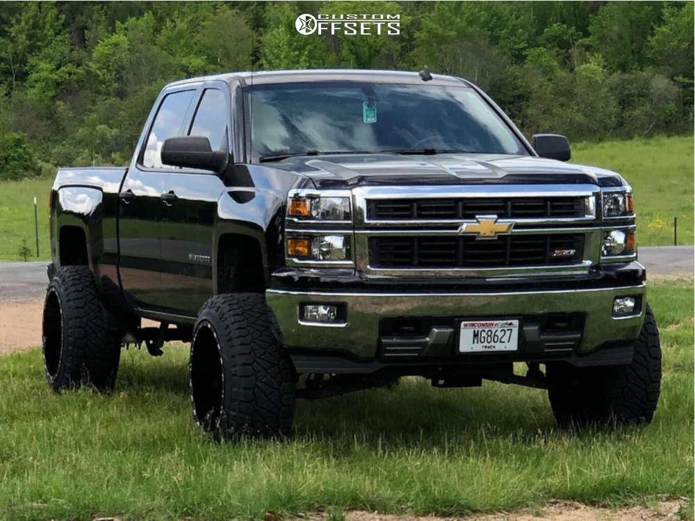2014 Chevrolet Silverado 1500 with 22x14 -76 TIS 544BM and 35/12.5R22 ...