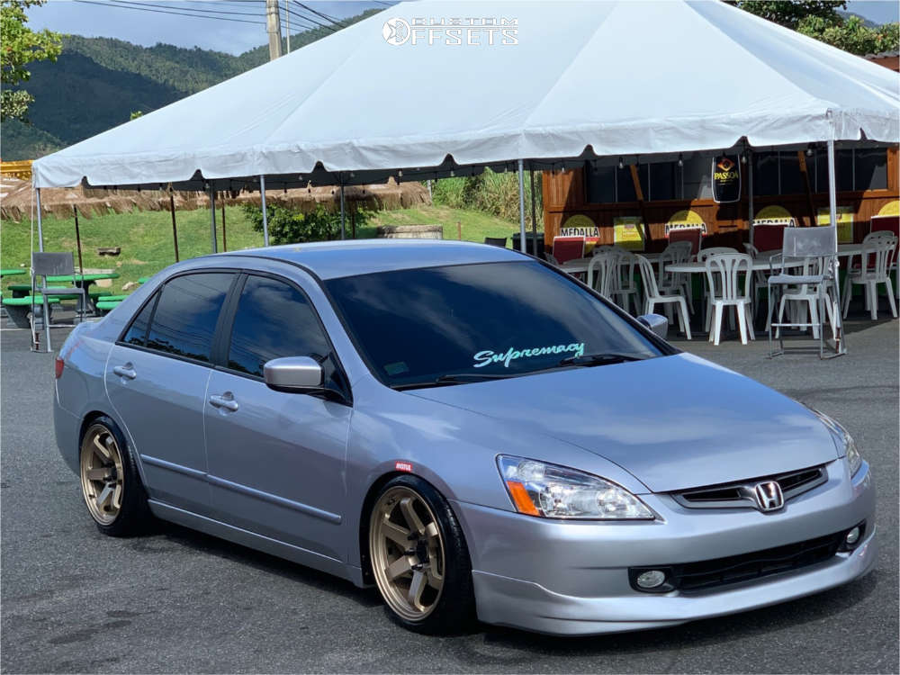 2005 Honda Accord with 18x9.5 38 AVID1 AV6 and 215/40R18 Continental ...