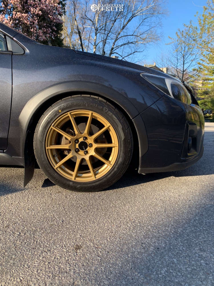 2017 Subaru Crosstrek with 17x8 45 Enkei Ts10 and 235/50R17 Firestone ...