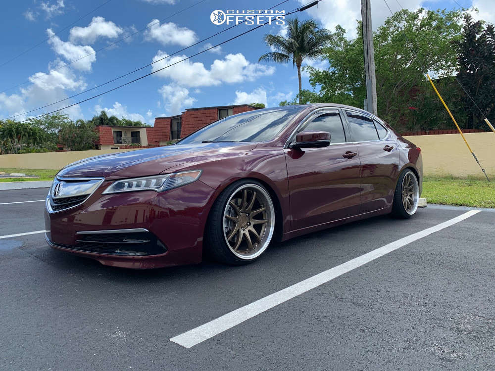2015 Acura TLX with 19x9.5 22 Aodhan DS02 and 225/35R19 Achilles Atr ...