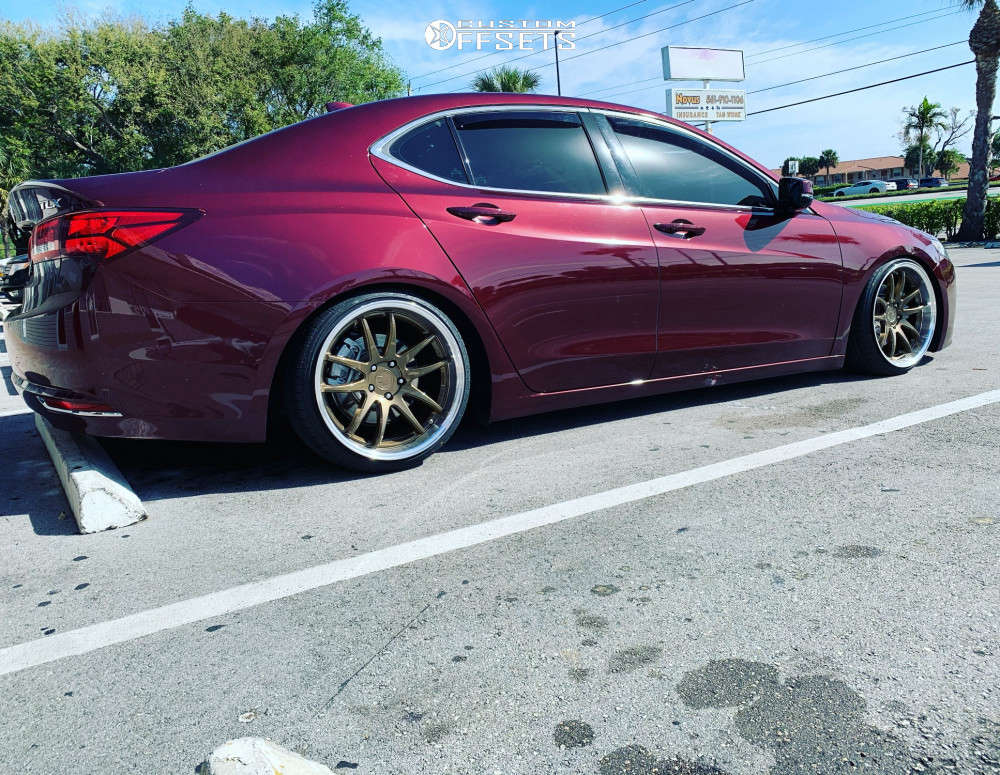 2015 Acura TLX with 19x9.5 22 Aodhan DS02 and 225/35R19 Achilles Atr ...