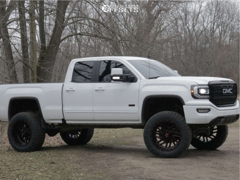 2016 GMC Sierra 1500 with 22x12 -44 TIS 544BMR and 37/13.5R22 Nitto Ridge Grappler and ...