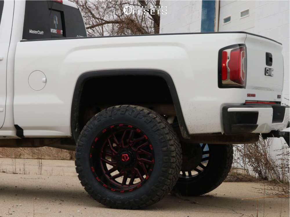 2016 GMC Sierra 1500 with 22x12 -44 TIS 544BMR and 37/13.5R22 Nitto Ridge Grappler and ...