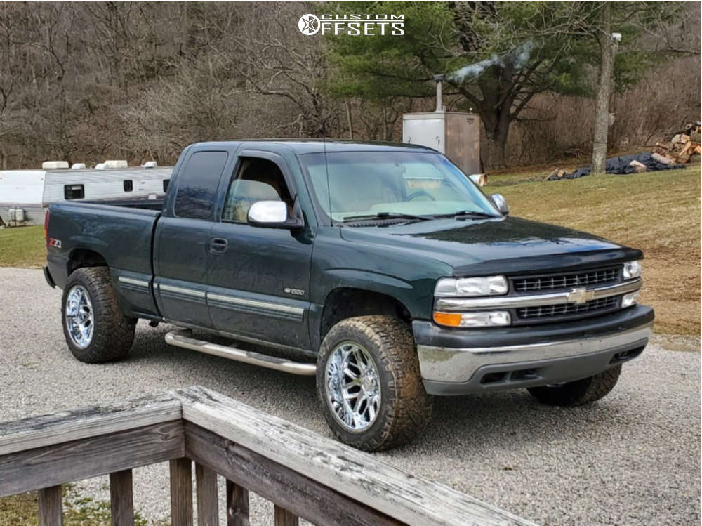 2001 Chevrolet Silverado 1500 with 20x12 -44 Hostile Vulcan and 33/12 ...