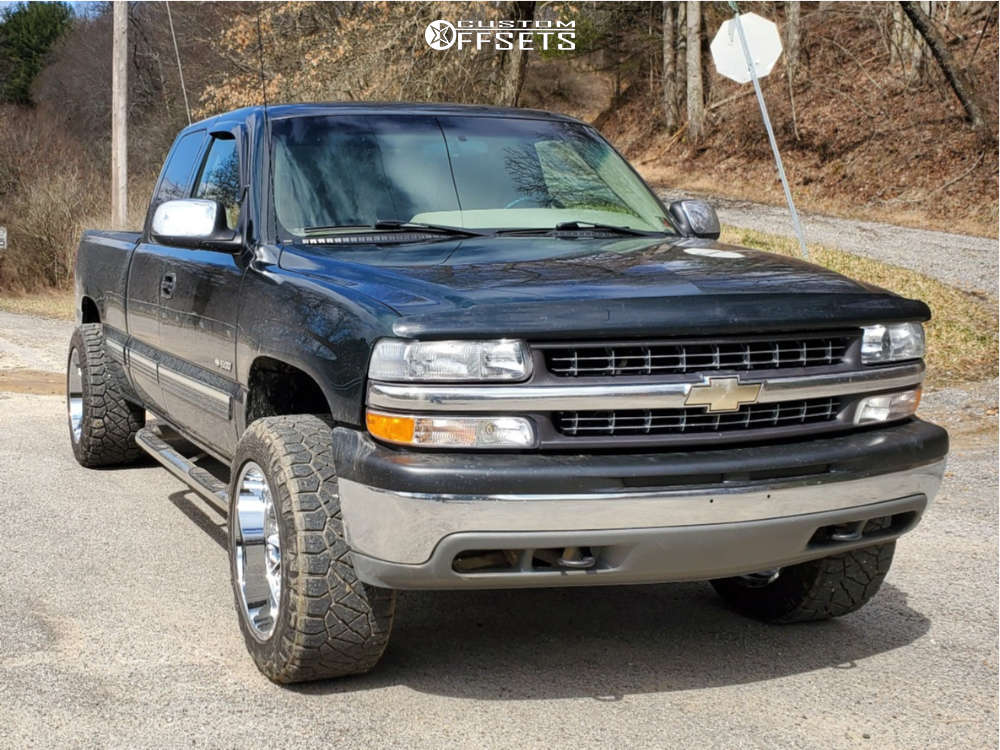 2001 Chevrolet Silverado 1500 with 20x12 -44 Hostile Vulcan and 33/12 ...