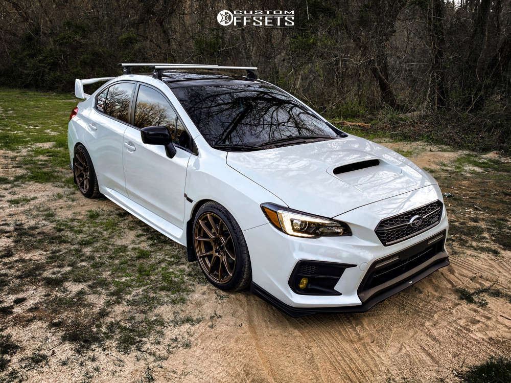 2018 Subaru WRX with 18x9.5 38 Enkei Tsv and 245/40R18 Continental ...