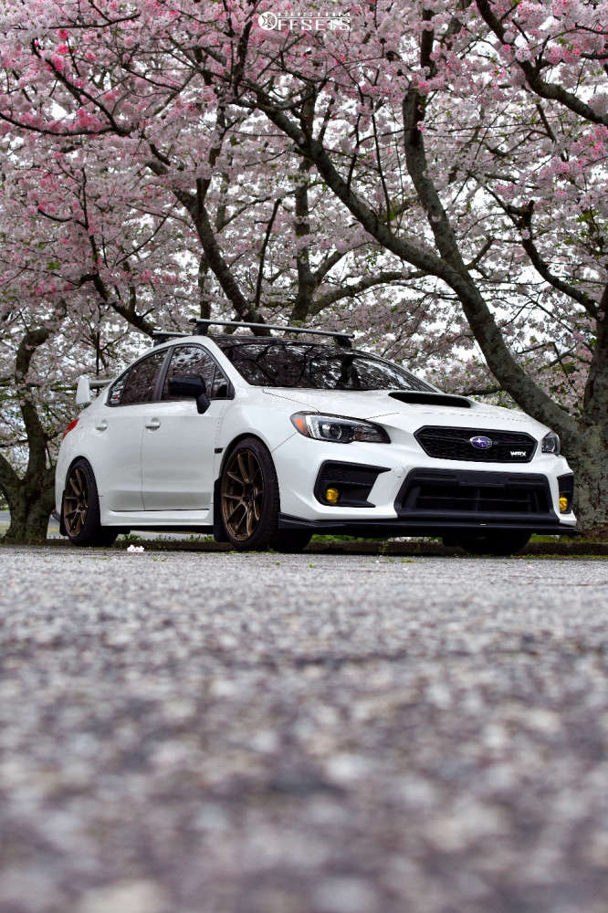 2018 Subaru WRX with 18x9.5 38 Enkei Tsv and 245/40R18 Continental ...