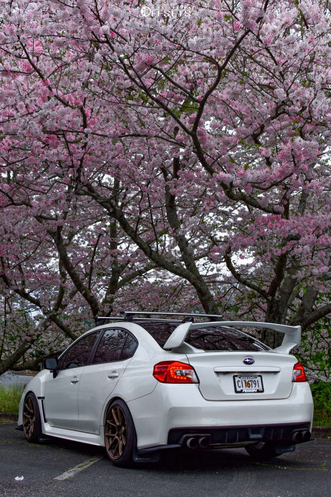 2018 Subaru WRX with 18x9.5 38 Enkei Tsv and 245/40R18 Continental ...