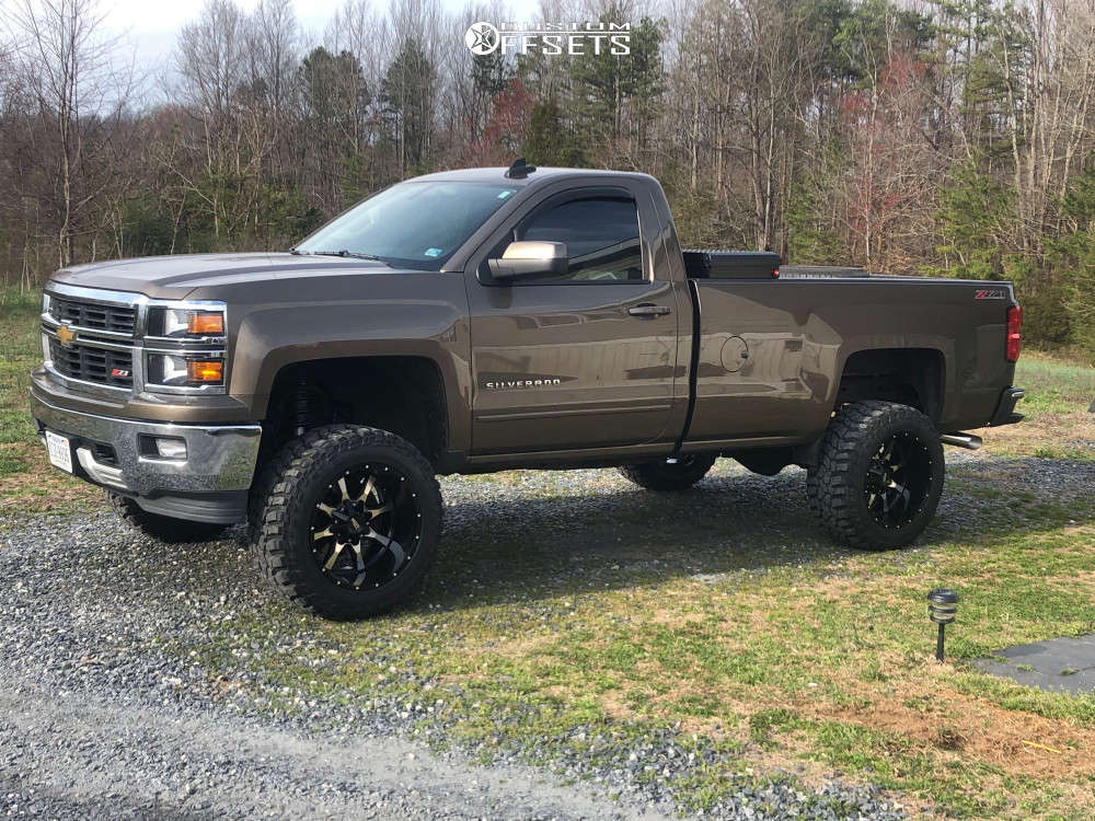 2015 Chevrolet Silverado 1500 with 20x12 -44 Moto Metal Mo970 and 305 ...