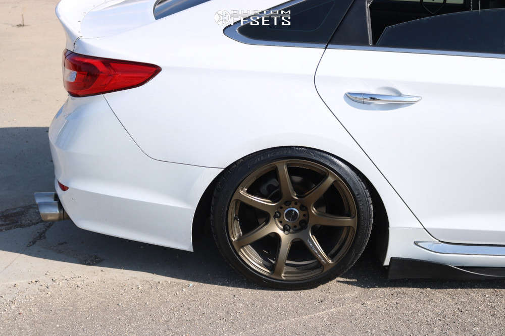 2017 Hyundai Sonata with 18x9.5 38 Work Emotion T7r and 235/45R18 ...