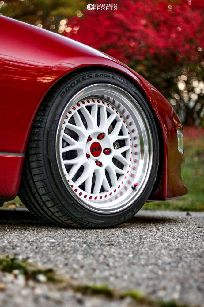 1990 Nissan 300ZX with 18x9.5 35 ESR Sr01 and 235/40R18 Toyo Tires ...