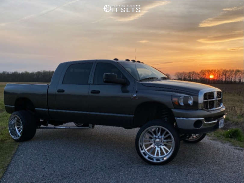 2006 Dodge Ram 3500 with 24x14 -90 American Force Quantum Cc and 305 ...
