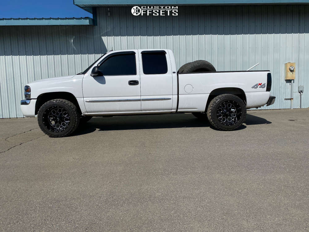 2003 GMC Sierra 1500 with 20x12 -44 Hardrock Gunner H705 and 33/12.5R20 ...