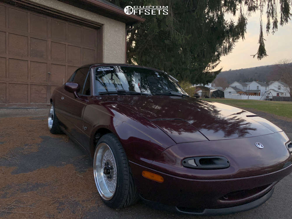 1995 Mazda Miata with 15x8 25 Enkei Enkei92 and 195/45R15 Toyo Tires ...