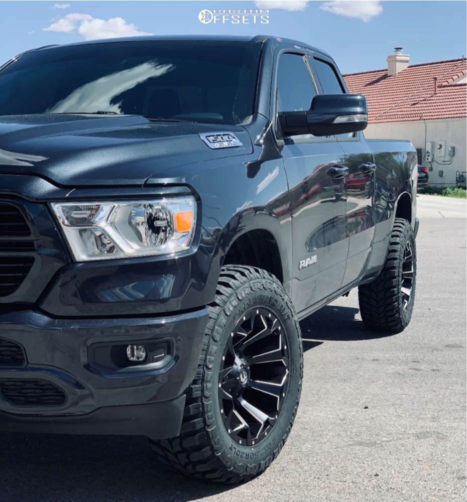 2019 Ram 1500 with 20x10 -18 Fuel Assault and 35/12.5R20 Crosswind Mt ...