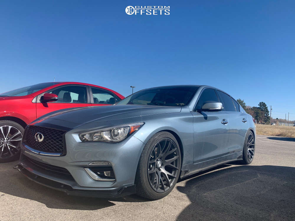 2018 INFINITI Q50 with 19x9.5 35 ESR Sr12 and 255/40R19 General G-max ...