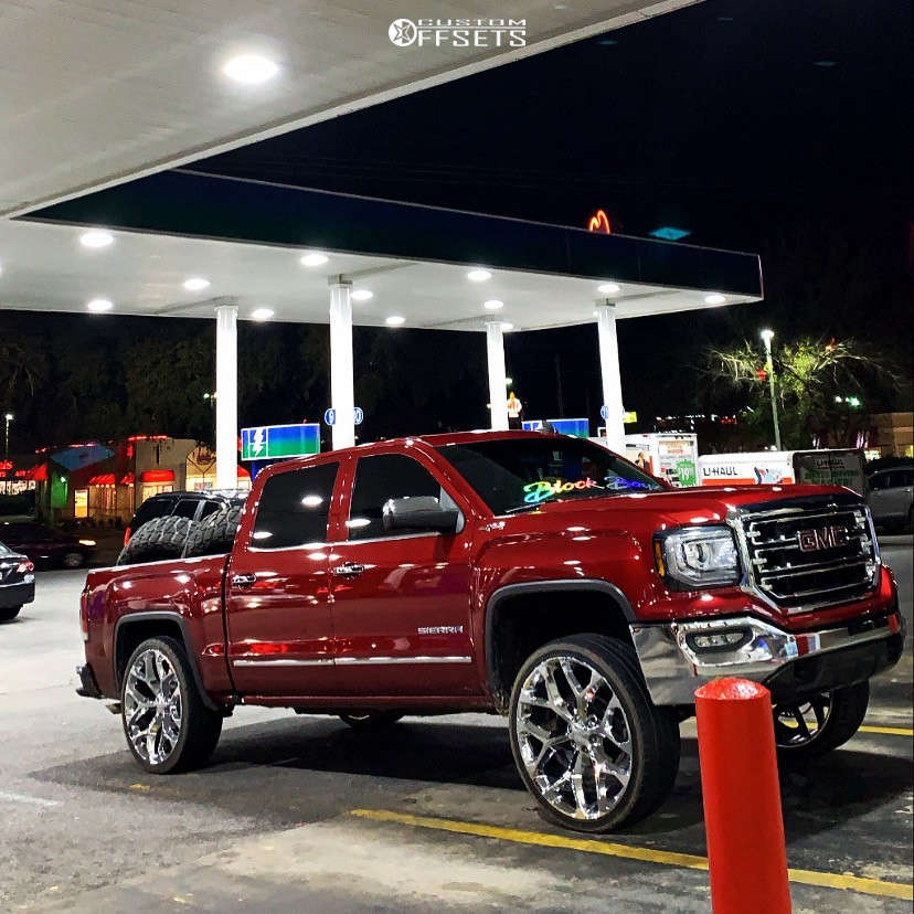 2018 GMC Sierra 1500 with 26x10 30 Replica Rp09 and 305/30R26 Nexen ...