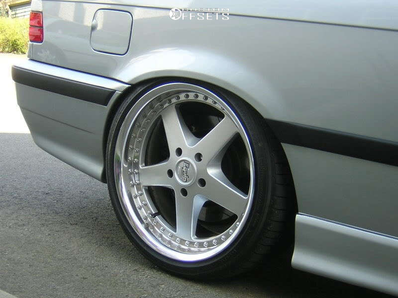 1997 BMW M3 with 18x8.5 34 Work Equip E05 and 235/40R18 Bridgestone ...