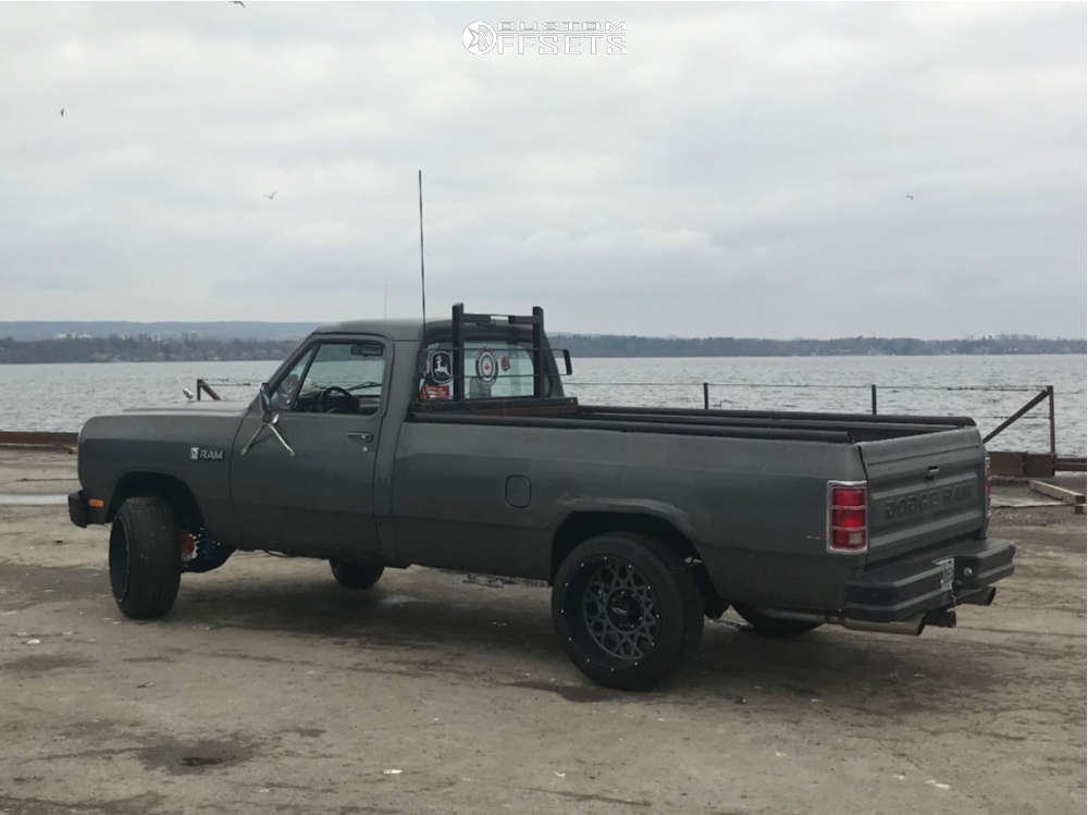 1986 Dodge D150 with 20x12 -51 Vision Rocker and 245/50R20 Hankook ...