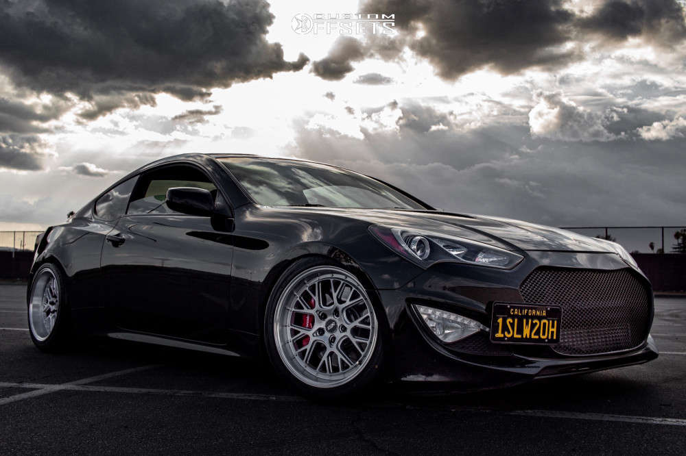 2014 Hyundai Genesis Coupe with 18x9.5 22 ESR Cs11 and 245/40R18 ...