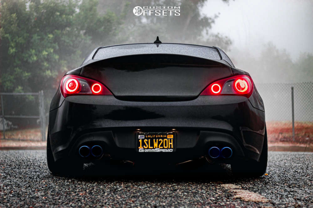 2014 Hyundai Genesis Coupe with 18x9.5 22 ESR Cs11 and 245/40R18 Federal 595 Rs-rr and Coilovers ...