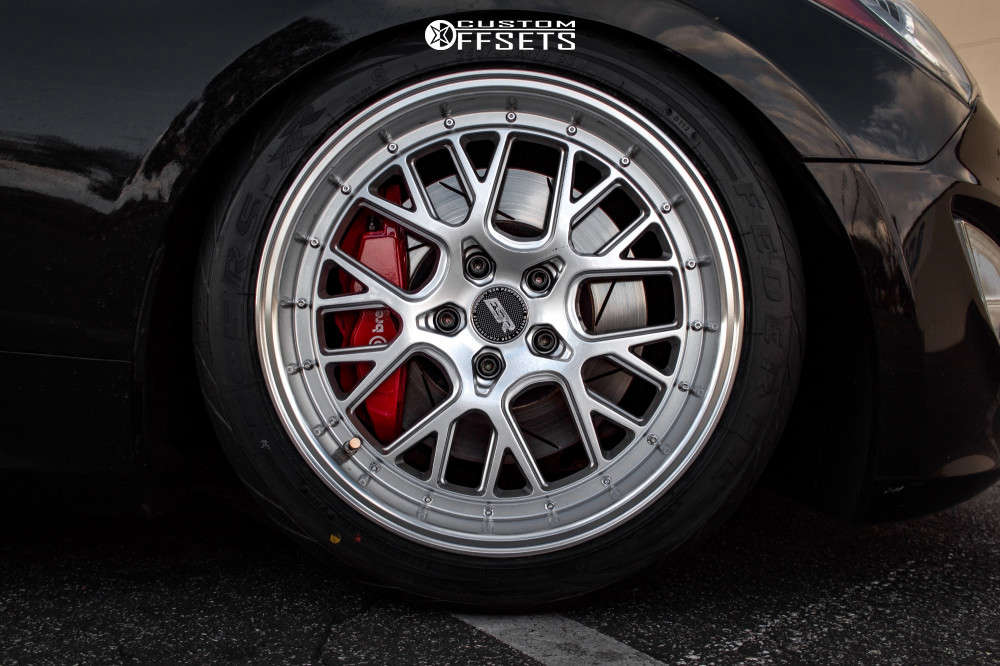 2014 Hyundai Genesis Coupe with 18x9.5 22 ESR Cs11 and 245/40R18 Federal 595 Rs-rr and Coilovers ...
