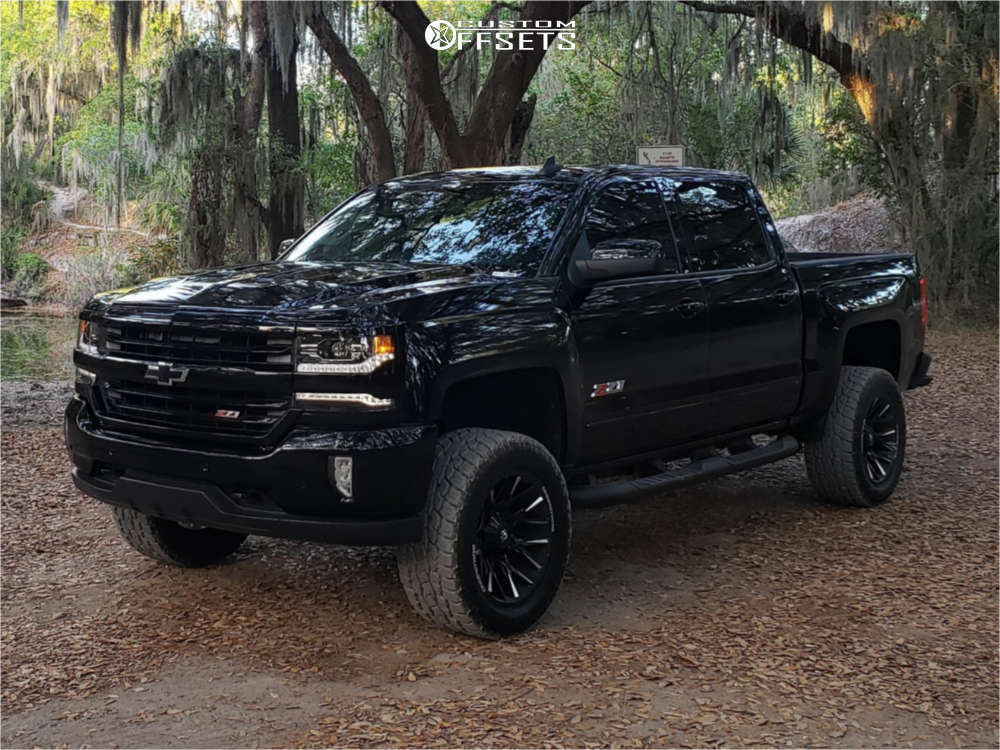 2016 Chevrolet Silverado 1500 with 20x10 -25 Dropstars 654bm and 33/12 ...