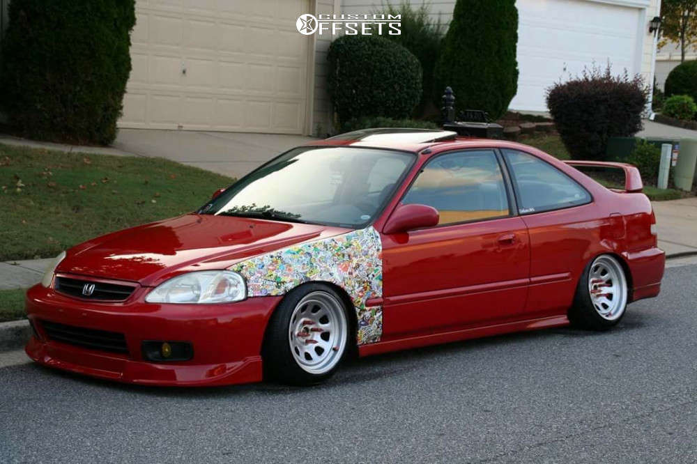 1999 Honda Civic with 15x8 12 Diamond Racing Pro Street and 175/50R15 ...