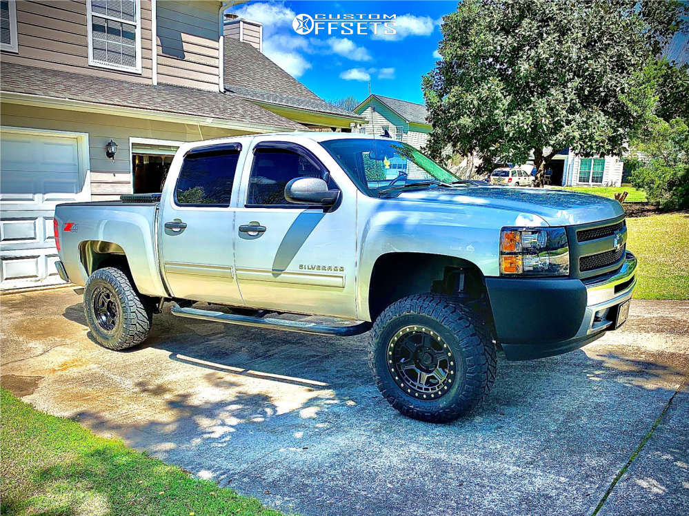 2012 Chevrolet Silverado 1500 with 18x9.5 -12 Black Rhino Reno and 305 ...