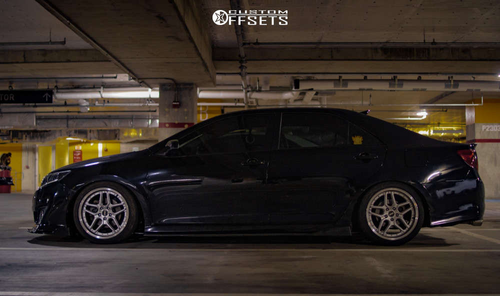 2013 Toyota Camry with 18x9.5 22 ESR CS15 and 225/40R18 Federal SS595 ...