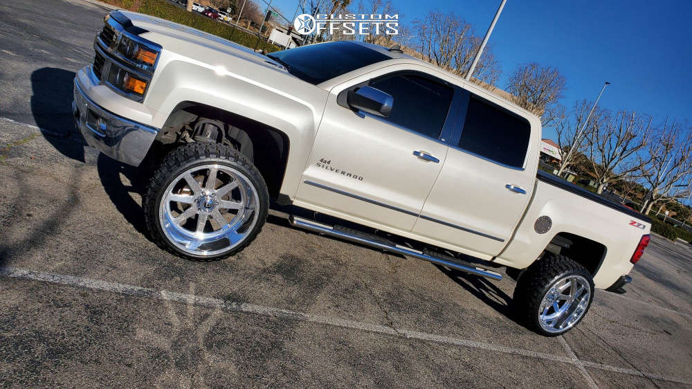 2014 Chevrolet Silverado 1500 with 24x12 -51 Fuel Forged Ff09 and 33/12 ...